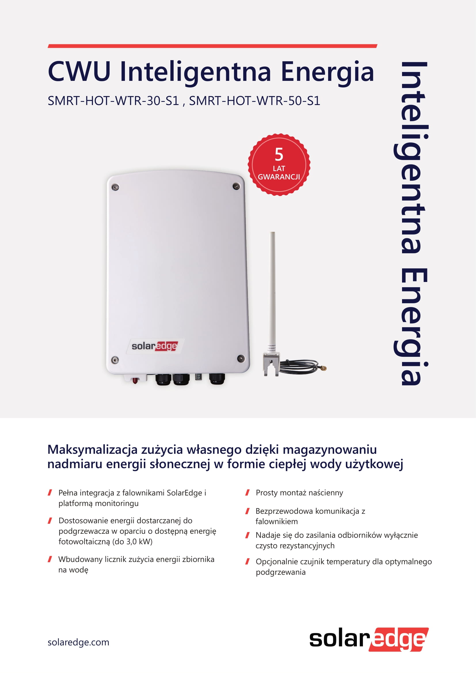 SolarEdge SMRT-HOT-WTR-30-S2 Kontroler grzałki CWU 3kW – Instal-sun
